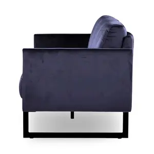 GIUSEPPE NICOLETTI Coco Velvet Sofa - Dubai Blue - Titanium
