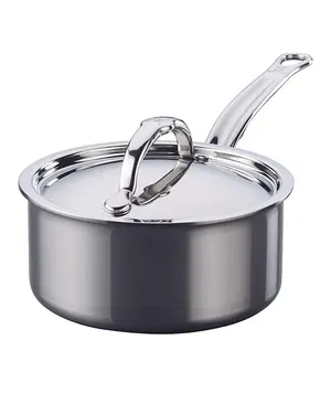HESTAN Nanobond Molecular Titanium 1.5qt Saucepan With Lid - Silver