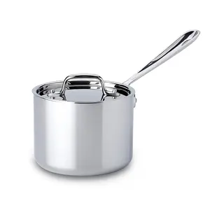 ALL-CLAD D3 Steel 2 Quart Sauce Pan With Lid - Stainless