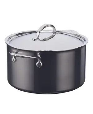HESTAN Nanobond Molecular Titanium 8-quart Stockpot With Lid - Silver
