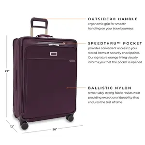 Briggs & Riley Baseline Large Expandable Spinner Suitcase - Plum
