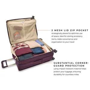 Briggs & Riley Baseline Large Expandable Spinner Suitcase - Plum
