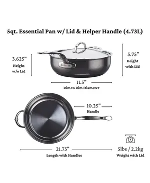 HESTAN Nanobond Molecular Titanium 5-quart Essential Pan With Lid