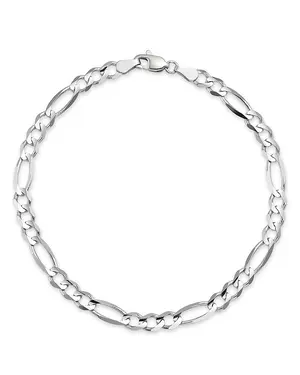 Bloomingdale'S 14k Gold Figaro Link Chain Bracelet - White