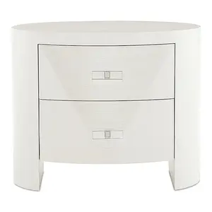 BERNHARDT Axiom Oval Nightstand - Linear Gray