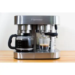 ESPRESSIONE Dualit Stainless Steel Combination Espresso Machine & 10 Cup Drip Coffee Maker - Silver