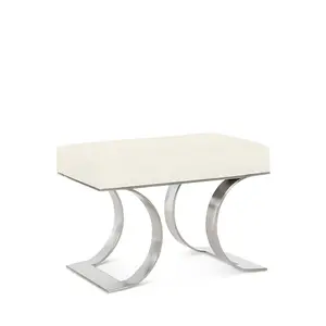 BERNHARDT Axiom Upholstered Bench - Stainless Steel