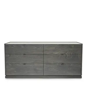 HUPPE Cloe 6-drawer Dresser - Anthracite Birch/ Cream