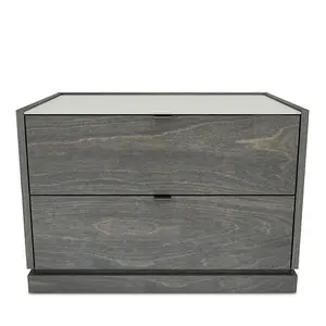HUPPE Cloe Nightstand, Small - Anthracite Birch/ Cream