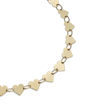 MOON & MEADOW 14k Yellow Heart Link Bracelet