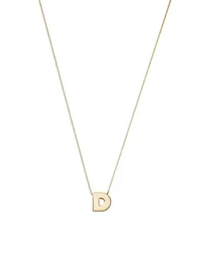 Bloomingdale'S Initial Pendant Necklace In 14k Yellow Gold - D