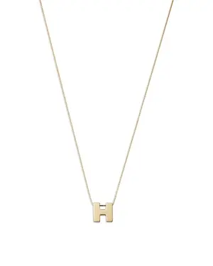 Bloomingdale'S Initial Pendant Necklace In 14k Yellow Gold - H