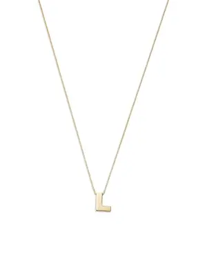 Bloomingdale'S Initial Pendant Necklace In 14k Yellow Gold - L
