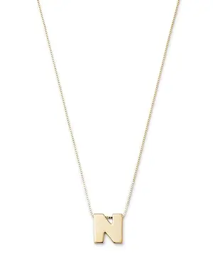 Bloomingdale'S Initial Pendant Necklace In 14k Yellow Gold - N