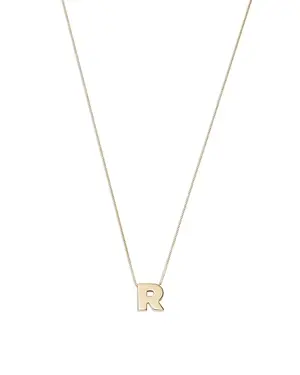 Bloomingdale'S Initial Pendant Necklace In 14k Yellow Gold - R