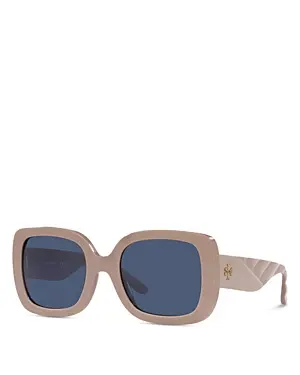Tory Burch Butterfly Sunglasses, 54mm Beige/blue Solid