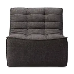 ETHNICRAFT N701 One Seat Sofa Sectional - Dark Gray