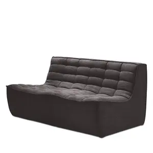 ETHNICRAFT N701 Two Seat Sofa Sectional - Dark Grey