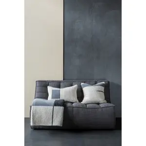 ETHNICRAFT N701 Two Seat Sofa Sectional - Dark Grey