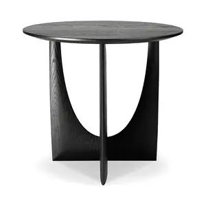 ETHNICRAFT Geometric Side Table - Black Oak