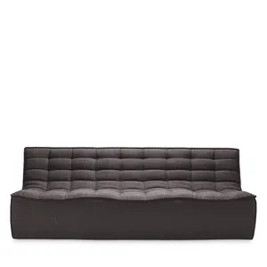 ETHNICRAFT N701 Three Seat Sofa Sectional - Dark Grey
