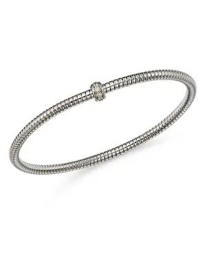 ALBERTO AMATI 14k Gold Diamond Tubogas Bracelet - White