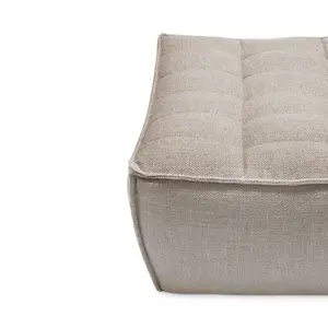 ETHNICRAFT N701 Footstool Sectional - Beige