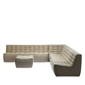 ETHNICRAFT N701 Footstool Sectional - Beige