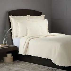 MATOUK Diamond Pique Standard Sham - Ivory