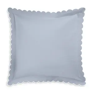 MATOUK Diamond Pique Euro Sham - Hazy Blue