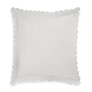 MATOUK Diamond Pique Euro Sham Silver