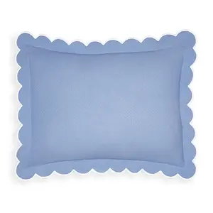 MATOUK Diamond Pique Boudoir Sham - Azure