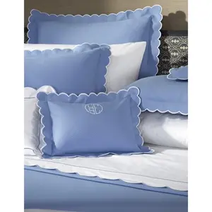 MATOUK Diamond Pique Boudoir Sham - Azure