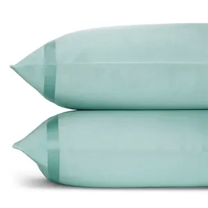 MATOUK Nocturne Sateen King Pillowcase, Pair - Aquamarine