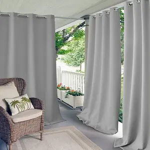 ELRENE HOME FASHIONS Connor Solid Indoor/outdoor Curtain Panel, 52 X 95 Gray