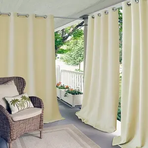 ELRENE HOME FASHIONS Connor Solid Indoor/outdoor Curtain Panel, 52 X 95 Ivory