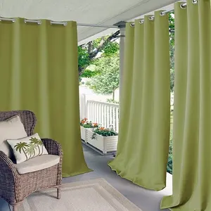 ELRENE HOME FASHIONS Connor Solid Indoor/outdoor Curtain Panel, 52 X 95 - Lime