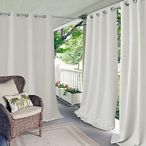 ELRENE HOME FASHIONS Connor Solid Indoor/outdoor Curtain Panel, 52 X 95 White