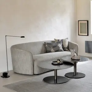 ETHNICRAFT Ellipse 3 Seater Sofa - Ash