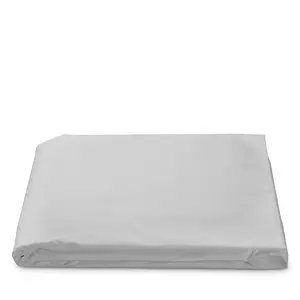MATOUK Luca Hemstitch Percale Fitted Sheet, Queen - Silver