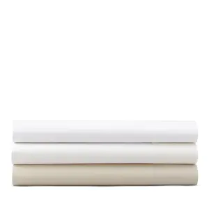 MATOUK Luca Hemstitch Percale Fitted Sheet, Queen - White