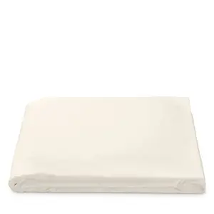 MATOUK Luca Hemstitch Percale Fitted Sheet, Twin - Ivory