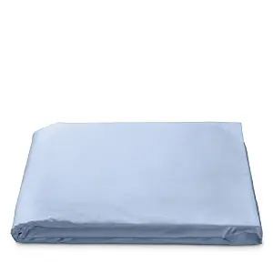 MATOUK Luca Hemstitch Percale Fitted Sheet, Twin Sky