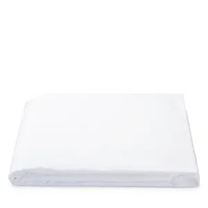 MATOUK Luca Hemstitch Percale Fitted Sheet, Twin - White