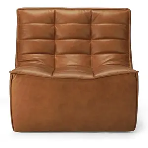 ETHNICRAFT N701 1 Seater Sofa - Old Saddle Leather
