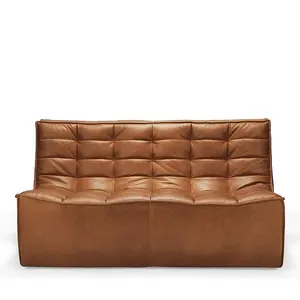 ETHNICRAFT N701 2 Seater Sofa - Old Saddle Leather