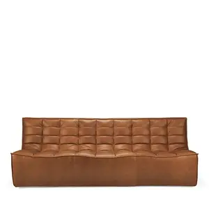 ETHNICRAFT N701 3 Seater Sofa - Old Saddle Leather