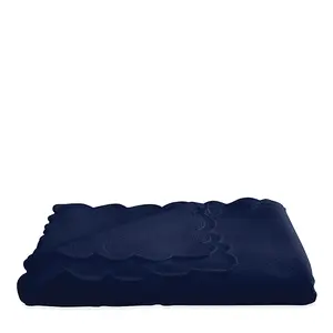 MATOUK Savannah Gardens Tablecloth, 68 X 90 Oblong - Navy/navy
