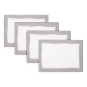VILLEROY & BOCH Metallic Brushstroke Placemats, Set Of 4 - White