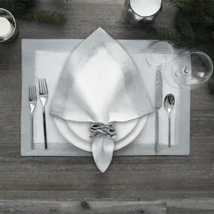 VILLEROY & BOCH Metallic Brushstroke Placemats, Set Of 4 - White